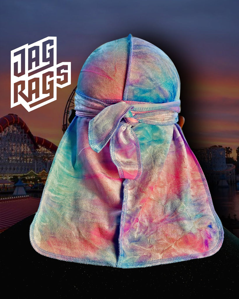 Tye-Dye "BubbleGum" Velvet Du-rag /JagRag – shopjagrags